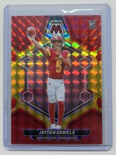 2024 Mosaic Jayden Daniels Fusion Red & Yellow Choice Prizm Rookie RC ...
