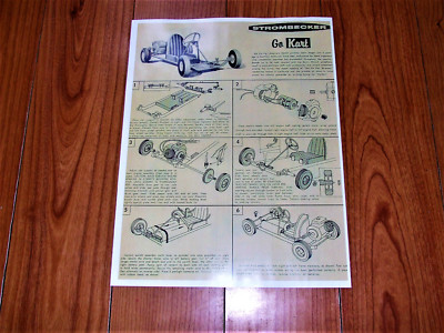 This vintage STROMBECKER GO KART INSTRUCTIONS SHEET 2 SIDED ...