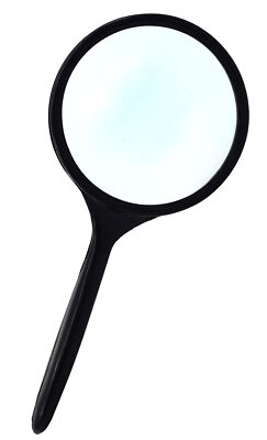 Magnifying Glass, 75mm - Unbreakable Plastic Mount with Handle - Eisco ...