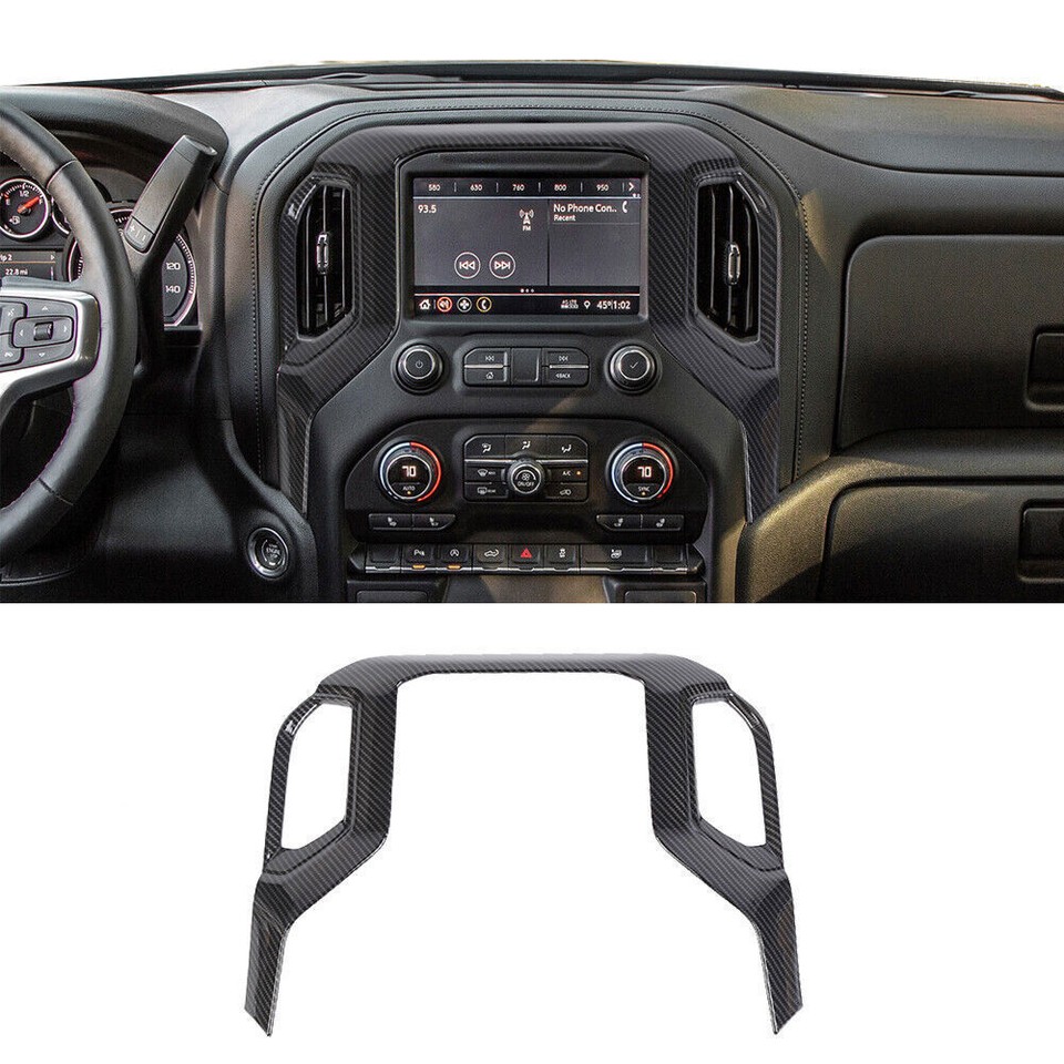 Carbon Fiber Center Console Full Accessories Cover Trims For Silverado ...