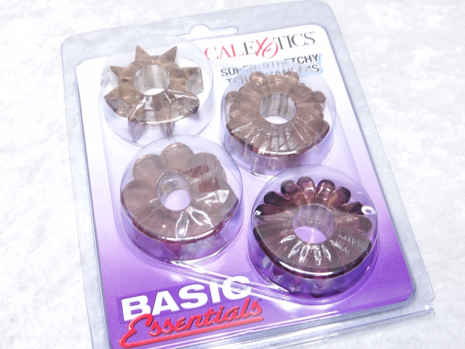 Basic Essentials Super Stretchy Rings Male Delay Prolong Enhancer Rings ...