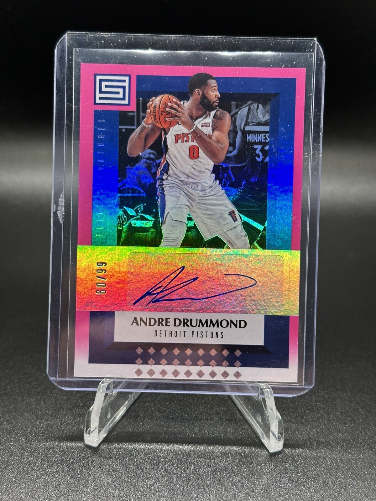 2017-18 Panini Status - Elite Signatures Andre Drummond #ES-ADR Pink ...