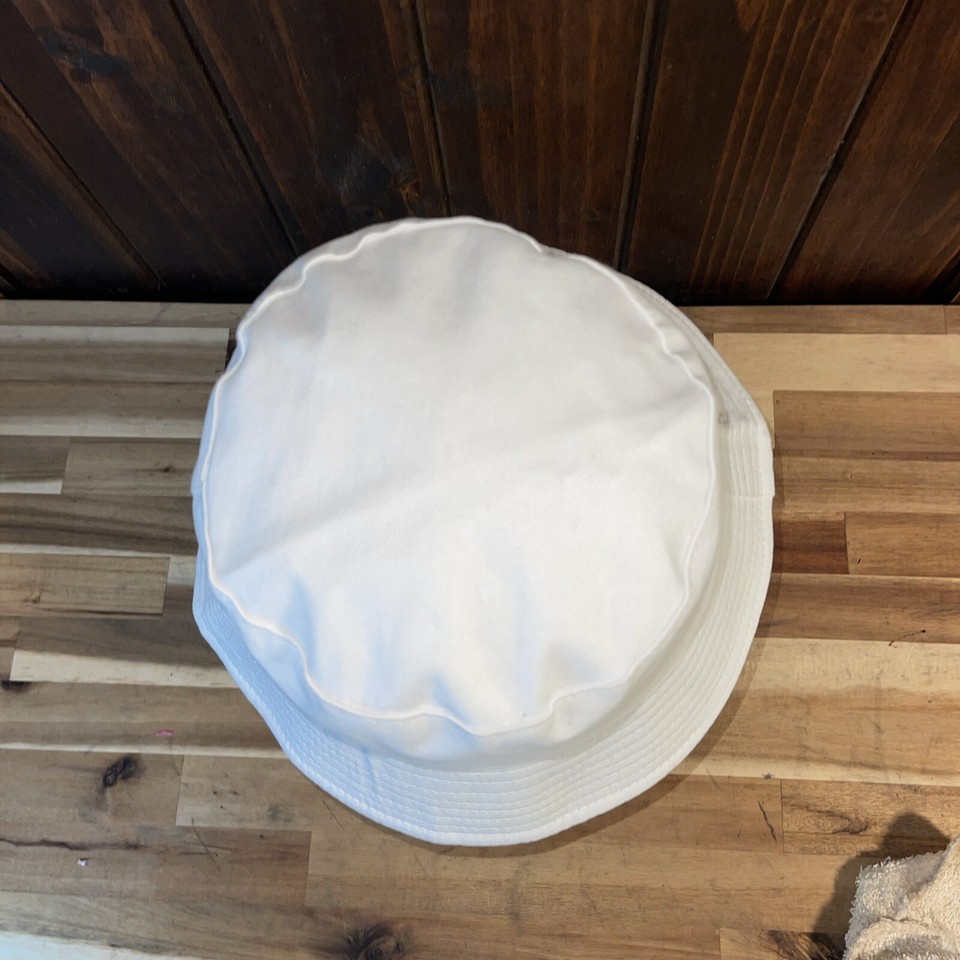 White Lined Summer Sun beach hat Gilligan clam digger Sailer cap | eBay