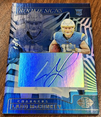 2024 Ladd McConkey Panini Illusions 1/1 Rookie Signs #RS-LMC Auto RC ...
