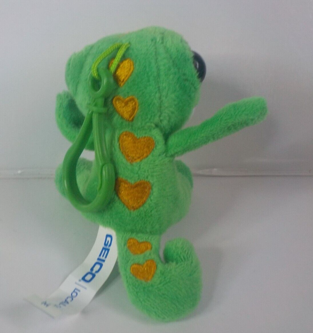 GEICO INSURANCE PLUSH ADVERTISING DOLL & CLIP-ON DOLL 4" & 6 1/2" TALL ...