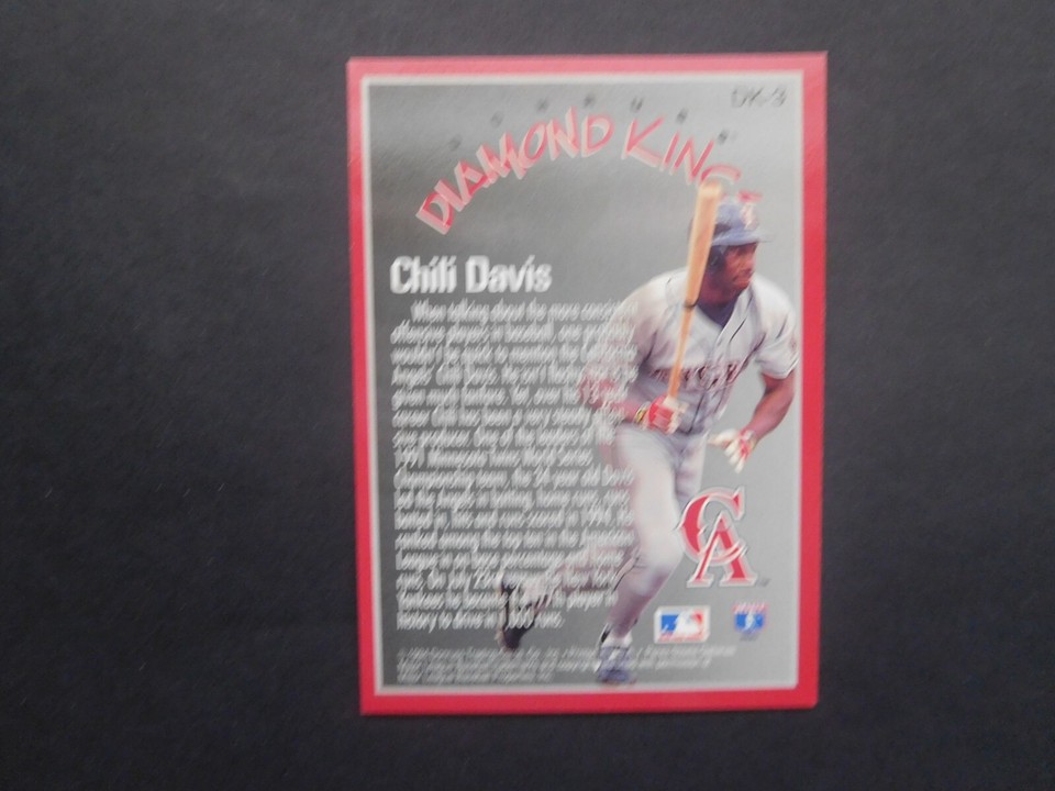 CHILI DAVIS CALIFORNIA ANGELS 1995 DONRUSS "DIAMOND KINGS" CARD #DK-3 ...