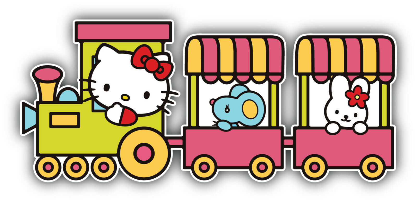 Hello Kitty Cartoon Train Sticker Bumper Decal - ''SIZES'' | eBay