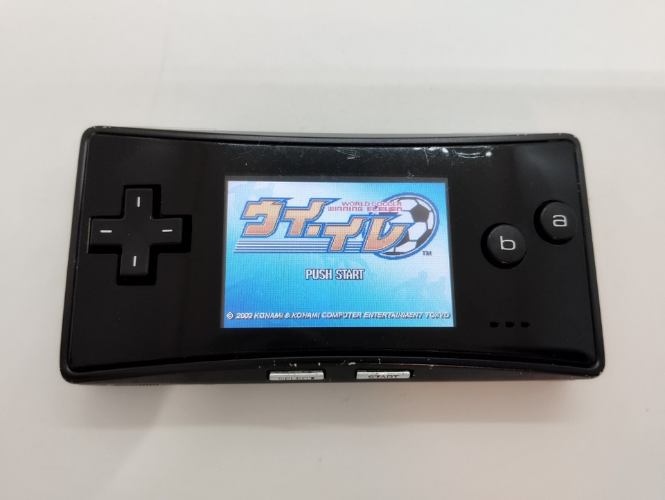 Game Boy Micro BLACK Handheld System GBA Advance Tested Battery works ...