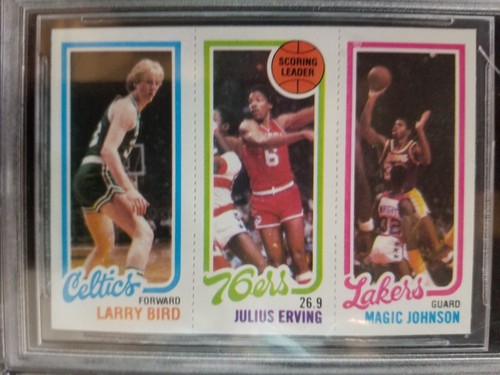 1980 Topps Larry Bird Magic Johnson Dr. J Rookie RC BGS Beckett not BVG ...