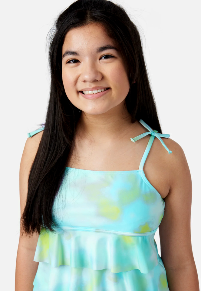 NWT JUSTICE Girl Swimsuit Tankini Bikini Ruffle Swim PLUS SIZE 10 12 14 ...