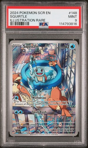 2024 POKEMON SCR EN-STELLAR CROWN ILLUSTRATION RARE #148 SQUIRTLE PSA 9 ...