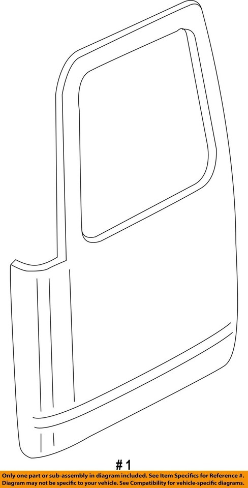 GM OEM 96-24 Express 1500 Back Door Door Components-Door Shell 22939492 ...