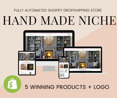 🥇 HANDMADE CRAFT NICHE Fully Automated Dropshipping Store Website e ...
