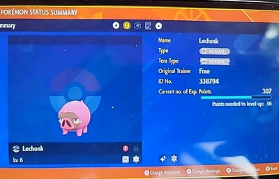 Shiny Lechonk Pokemon Scarlet and Violet | eBay