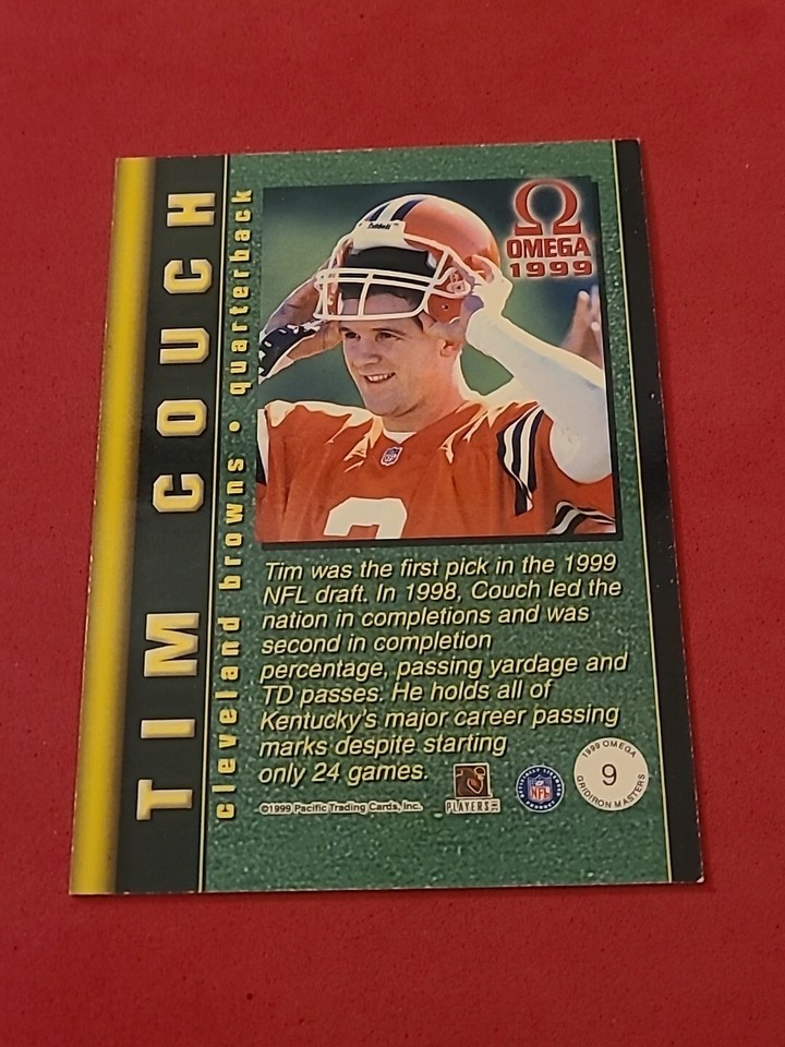 1999 Tim Couch ROOKIE RC Pacific Omega #9 Gridiron Masters | eBay