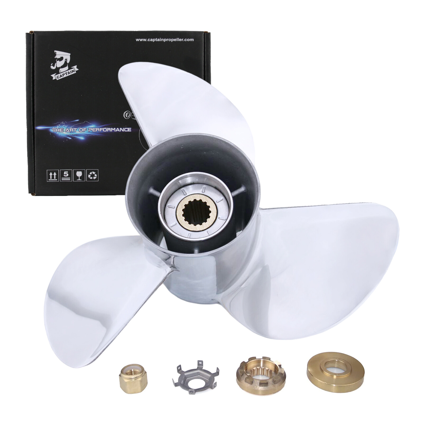 Boat Propeller 13 7/8x19 For Mercury Outboard Engine 40-140HP Stainless ...