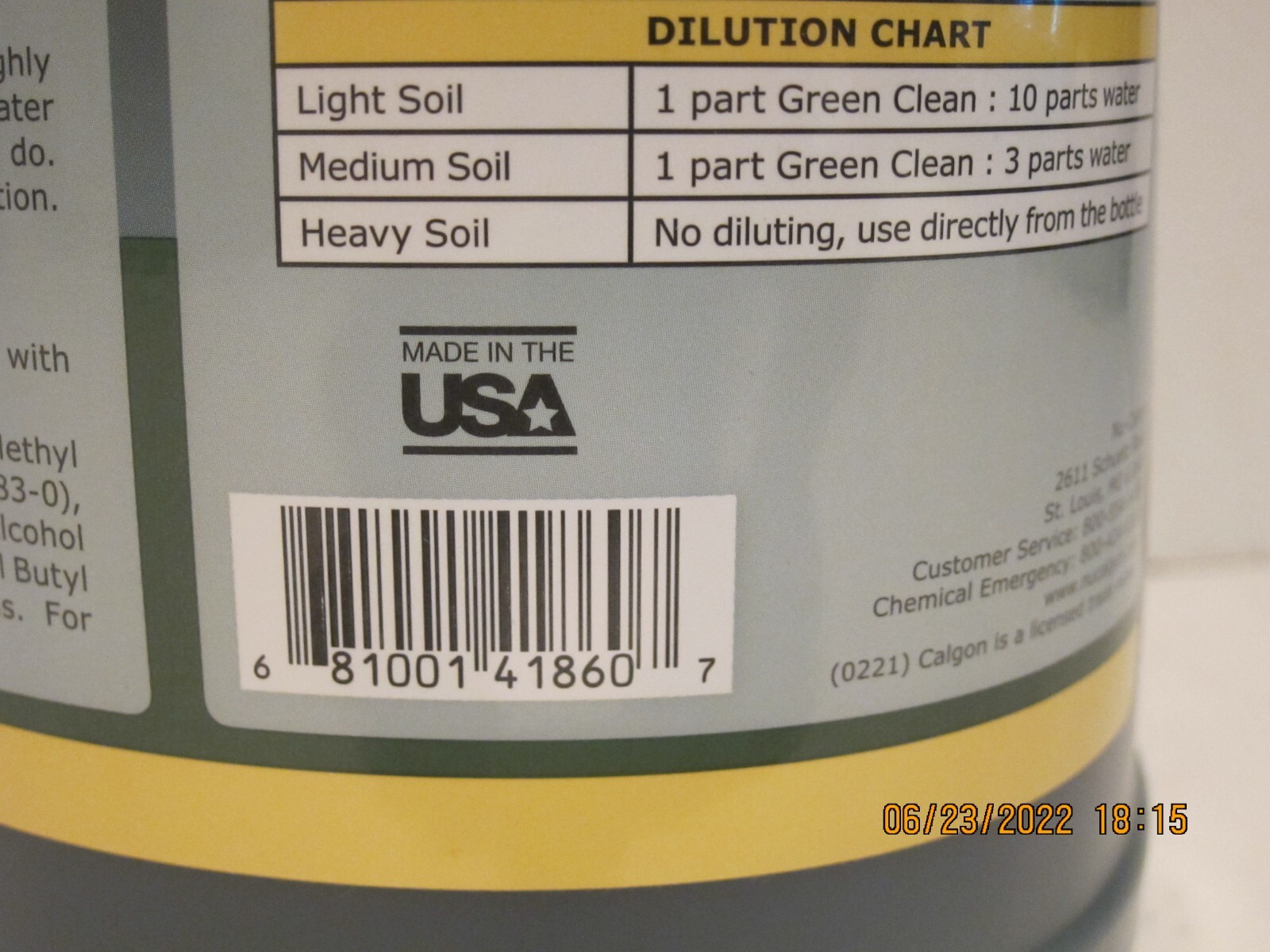 Nu-Calgon 4186-08 GREEN CLEAN ALL PURPOSE Cleaner- Gallon NEW SEALED ...