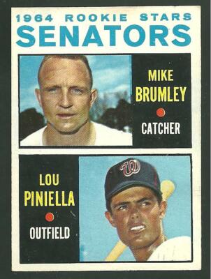 1964 Topps #167 Senators Rookie Stars Baseball Card Mike Brumley Lou ...
