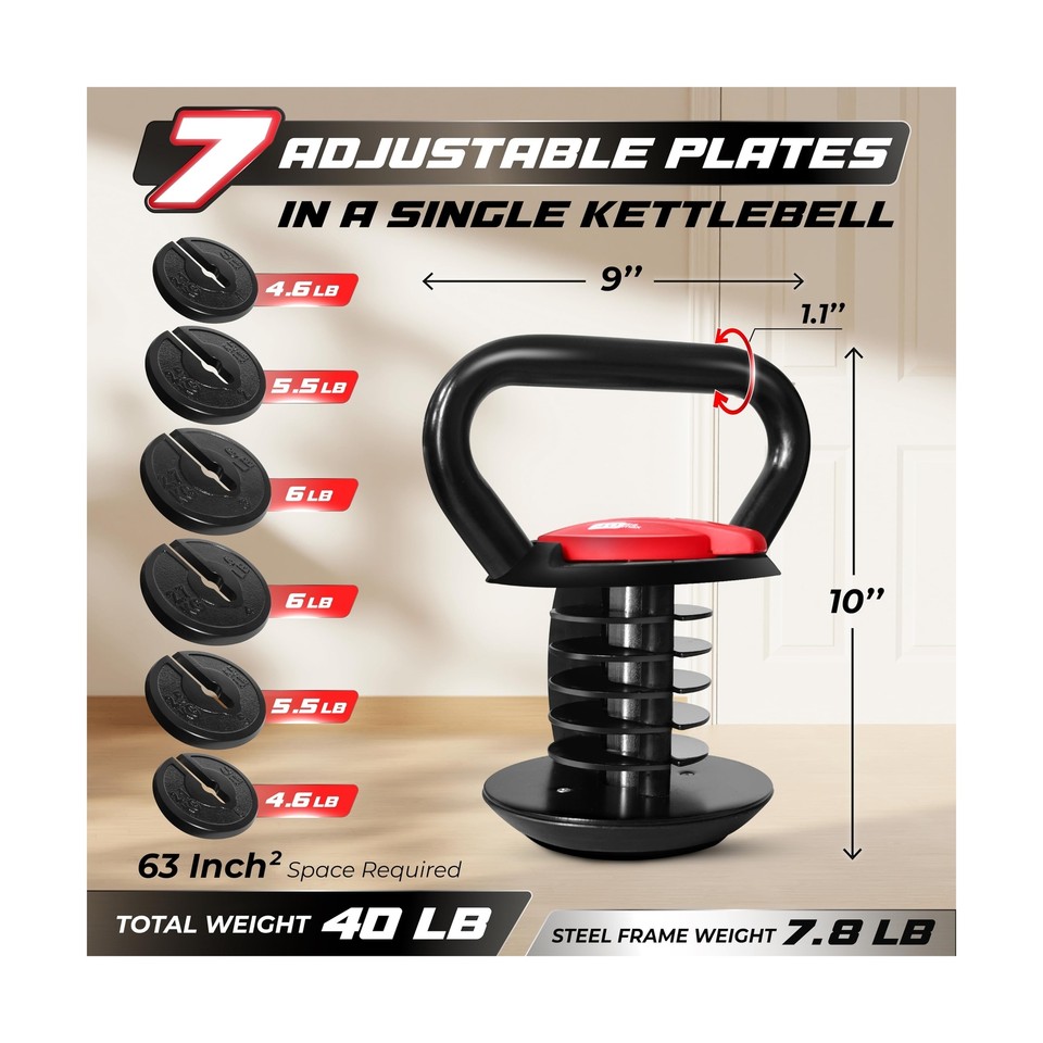 Yes4All Adjustable Kettlebell, Kettle Grip, Kettlebell Handle, Convert ...