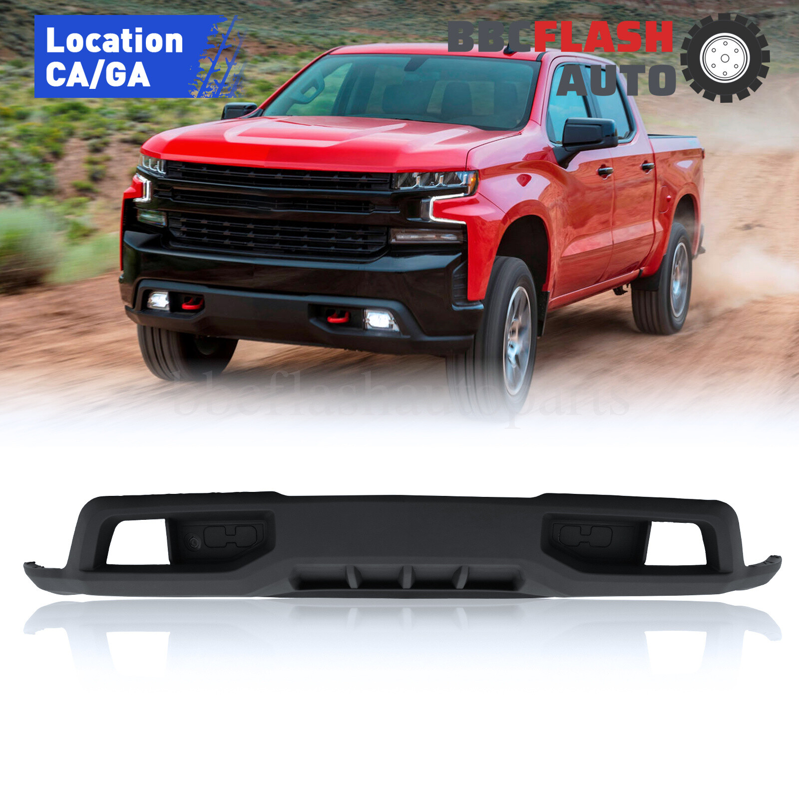 For 2019-2021 Chevy Silverado 1500 Front Bumper Cover Lower Valance W/O ...