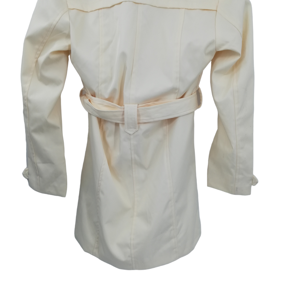 Wantdo Double Breasted Trench Coat Belt Size M Cream Waterproof Rain Jacket | eBay