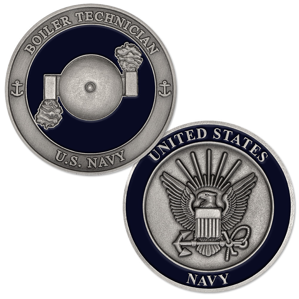 NEW U.S. Navy Boiler Technician (BT) Challenge Coin. | eBay