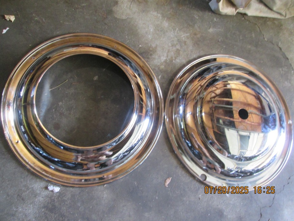 Harley Knucklehead Panhead Flathead EL ULH Chrome Rear Wheel Covers | eBay