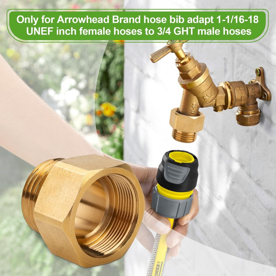 Hose Bib Adapter for Garden Faucet Extension Water Hoses Connect ...