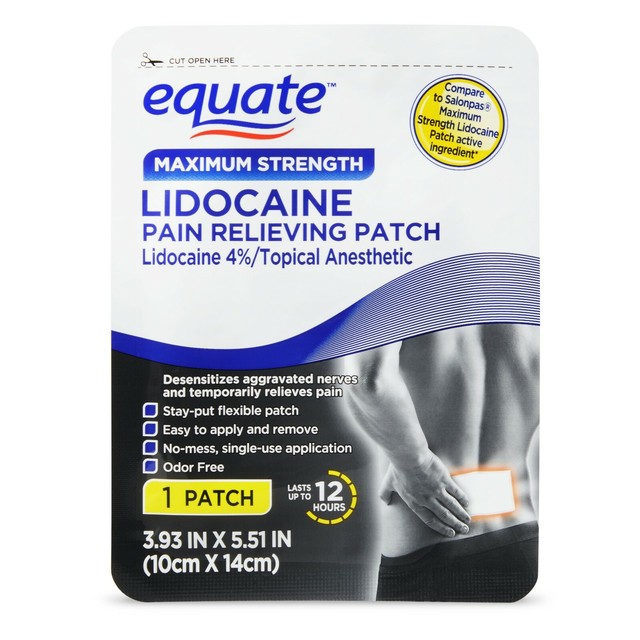 EQUATE MAXIMUM Strength Pain Relieving Patch 6 Patches for sale online ...