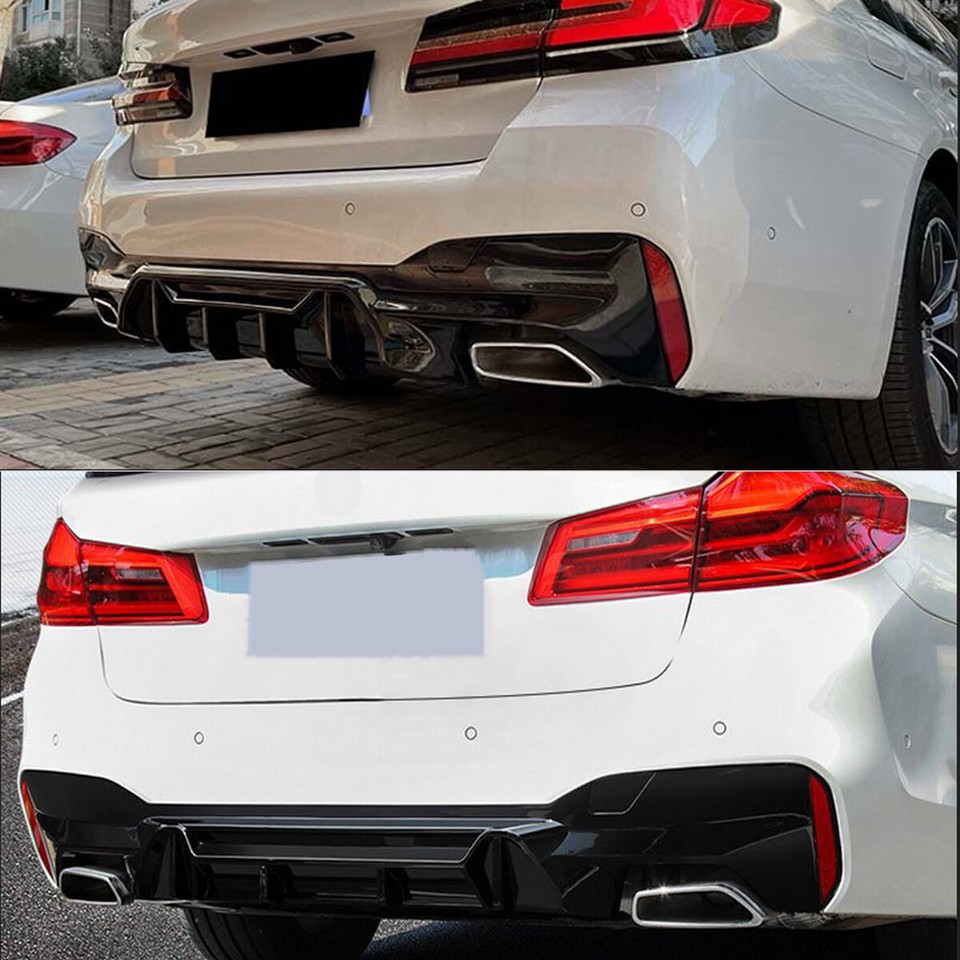 M Competition Style Quad Tips Rear Diffuser For BMW G30 530i 530e 540i ...