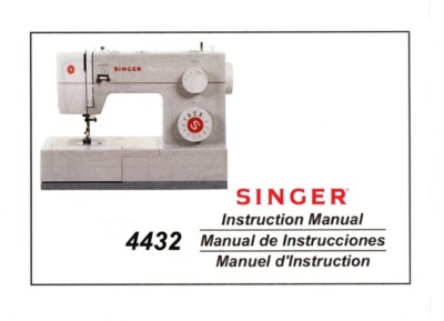Large Deluxe-Edition Instructions Singer 4432 Manual Sewing Machine | eBay