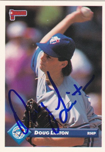 DOUG LINTON TORONTO BLUE JAYS SIGNED CARD KANSAS CITY ROYALS METS ...