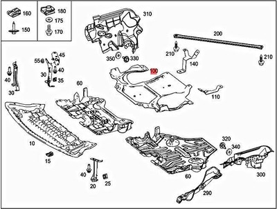 Genuine MERCEDES C207 C218 S212 W204 W212 Cover engine comp. Lower ...