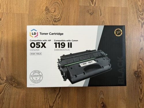 LD Toner Cartridge CE505X 05X, Compatible with Canon 119 II and HP 05X ...