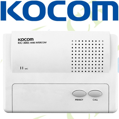 Kocom Wired Intercom Slave Unit/Station KIC-300S Works with KIC-304 KIC ...