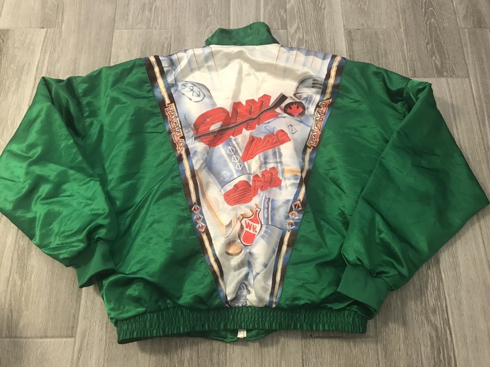 Vintage 90s TEAM ISSUED Tackla Prince Albert Raiders Satin Hockey ...