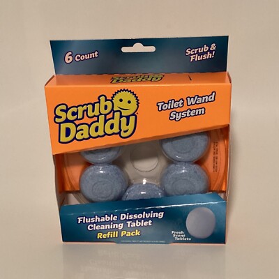 Scrub Daddy Toilet Wand System Refills 6 Pack Flushable Dissolving ...