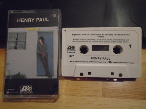 RARE OOP Henry Paul CASSETTE TAPE rock 1982 Blackhawk OUTLAWS Valerie ...