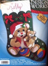 Design Works Playful Bears Felt Christmas Stocking Kit 5046 for sale ...