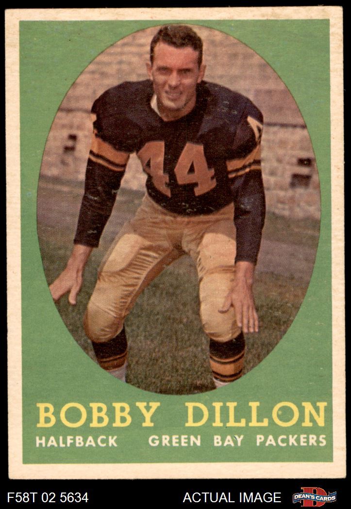1958 Topps #32 Bobby Dillon Packers HOF Texas 5.5 - EX+ | eBay