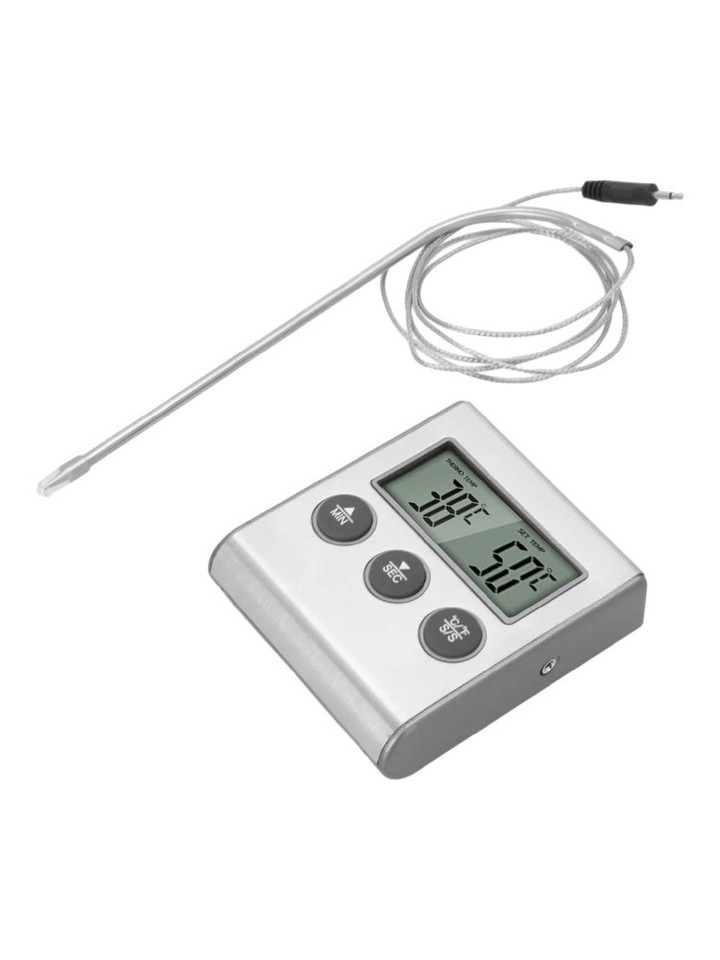 Digital Cooking Thermometer Food Temperature Grill Timer Function with ...