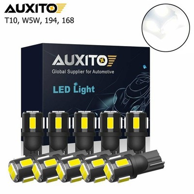 AUXITO 10x T10 LED License Plate Car Light Interior Bulbs White 2825 ...