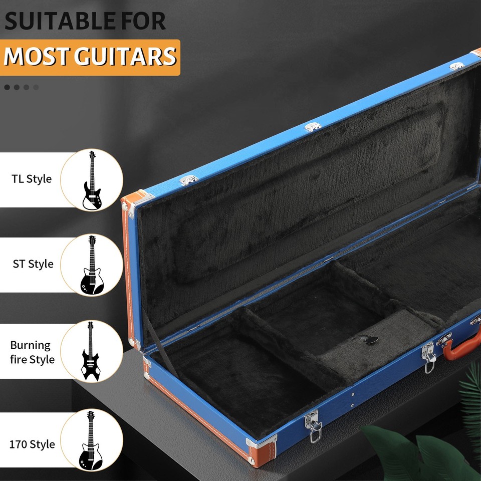 Glarry Electric Guitar Hard Shell Case for GST GTL 170 SG Burning Fired ...