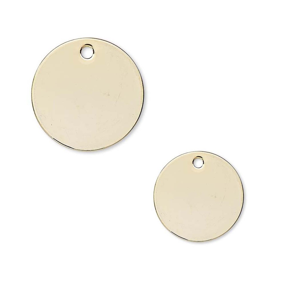 Lot of 100 Flat Round Circle Blank Coin Drop Stamping Charms Plated ...