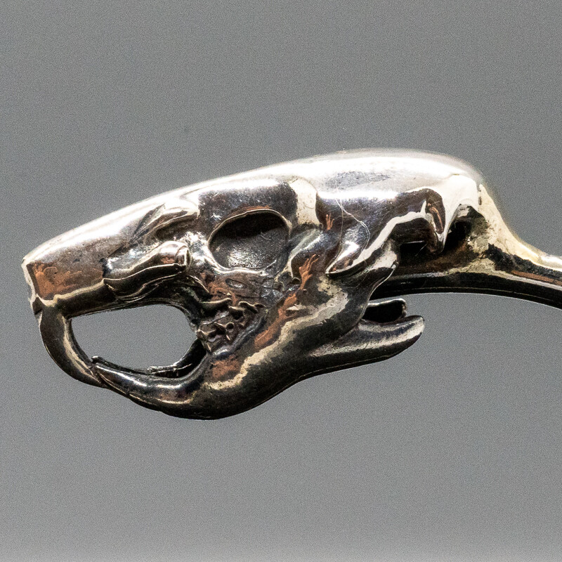 Rat Skull 925 silver bangle torc torque biker celtic viking oath ring ...