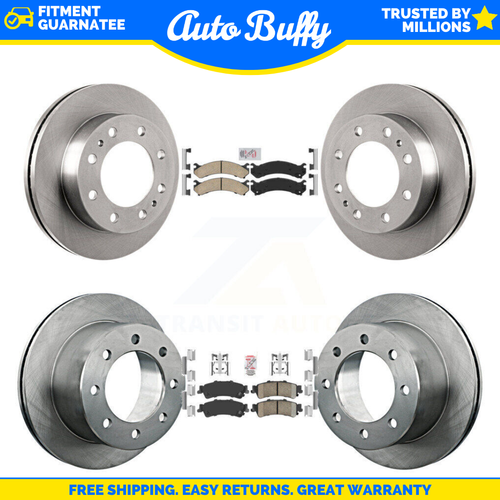 Front Rear Integrally Molded Pad & Brake Rotors Kit For Chevrolet ...