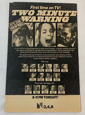 1979 NBC tv ad ~ movie TWO MINUTE WARNING ~ John Cassavetes | eBay UK