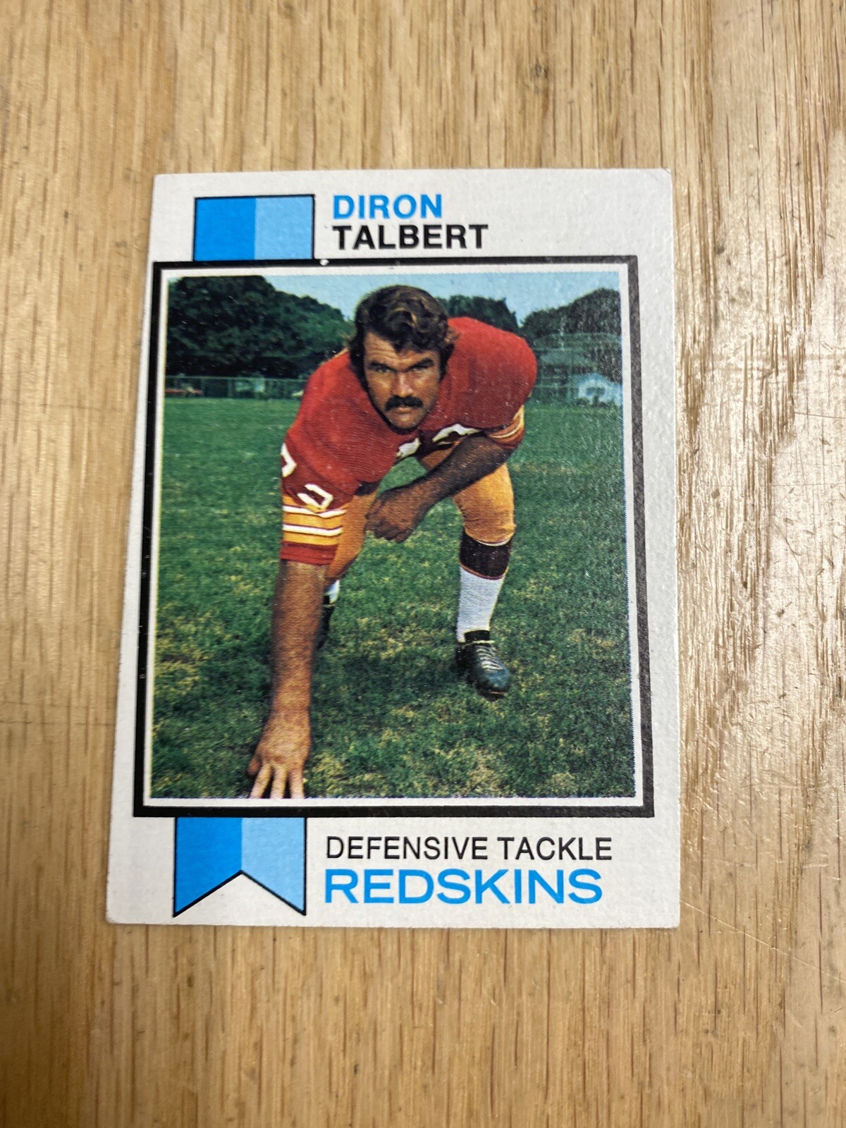 1973 Topps Football Diron Talbert Redskins Card #19 | eBay