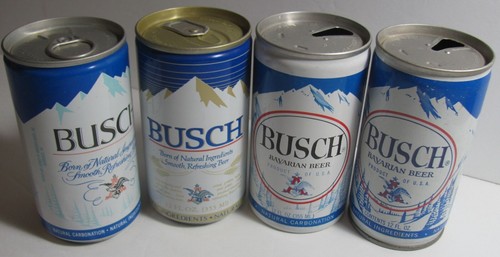 Lot of 4 Busch Bavarian Pull Top Steel Beer Cans | eBay