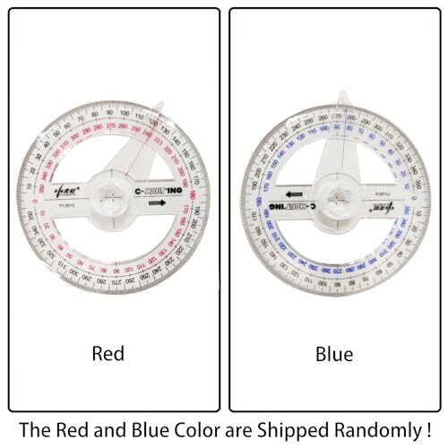 360 Degree Protractor, Swing Arm Protractor, Plastic Circle Protractor ...